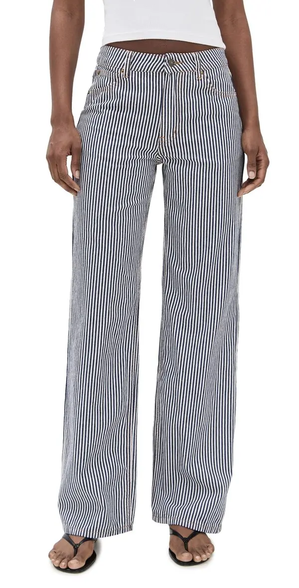 Lioness Top Model Stripe Jeans - Navy Stripe