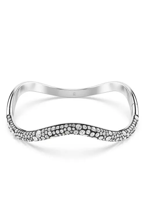SWAROVSKI Sublima Crystal Bangle Bracelet - White/ Silver