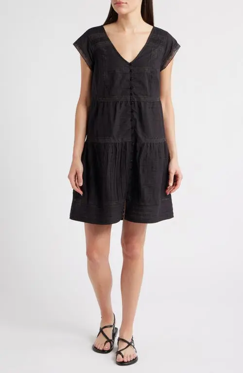 Lucky Brand Cap Sleeve Cotton Minidress