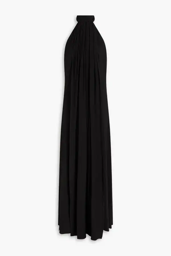 Magda Butrym Draped Jersey Halterneck Maxi Dress - Black - 65% Off |  Editorialist