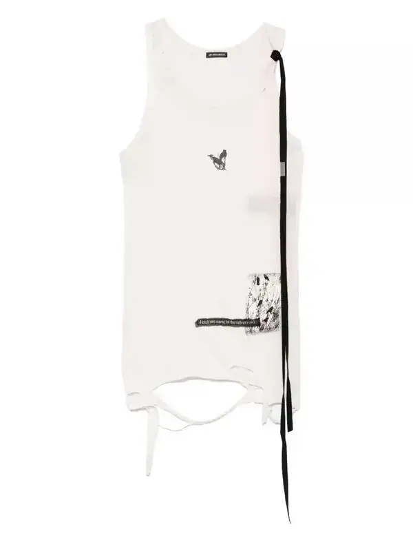 Ann Demeulemeester Zina Tank Top - Neutrals | Editorialist