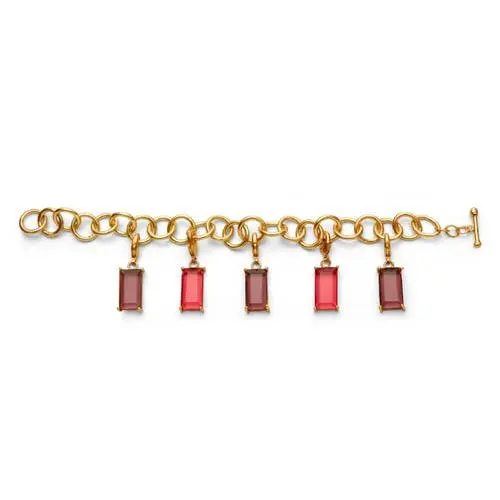 DHWANI BANSAL 22k Gold-plated Bracelet With Glass Gems