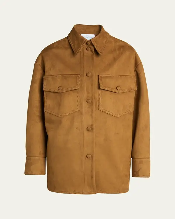 Stella McCartney Long-sleeve Alter Suede Overshirt
