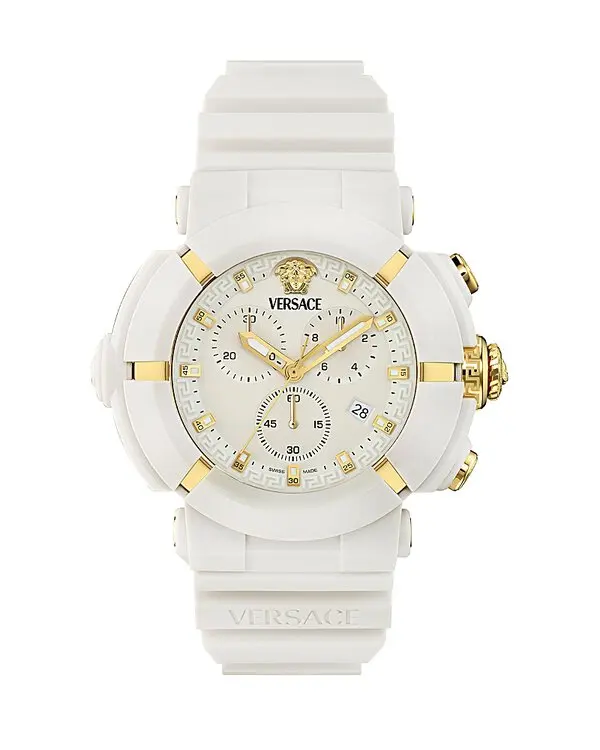Versace Real Active Chronograph Watch, 45mm - White/white