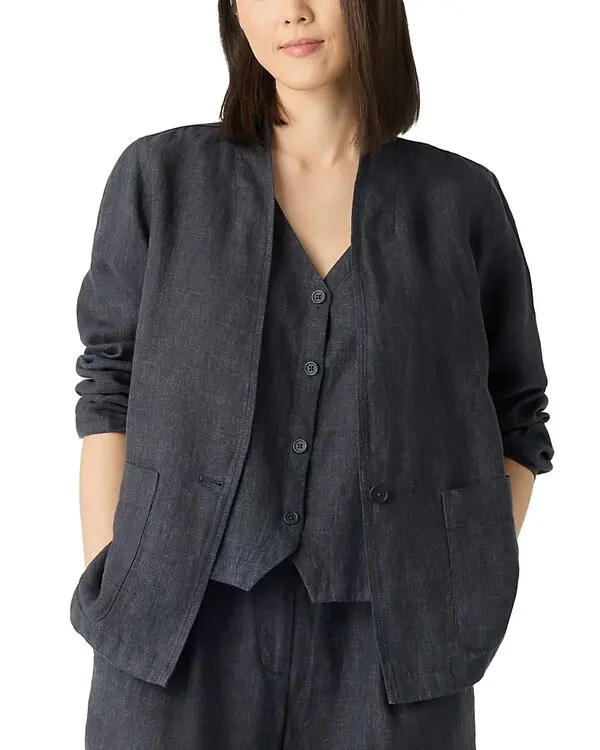 Eileen Fisher High Collar Jacket