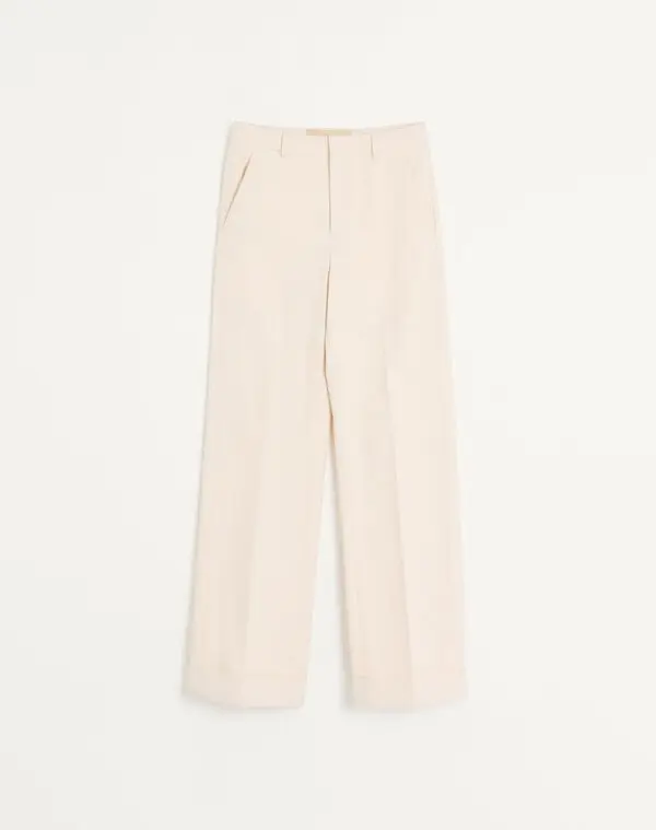 Valentino Garavani Cuffed Cotton Canvas Trousers