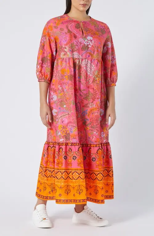 Marina Rinaldi Stecca Print Tiered Maxi Dress