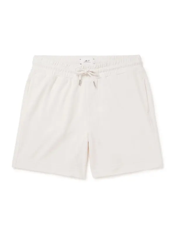Mr P. Organic Cotton-terry Drawstring Shorts - Neutrals