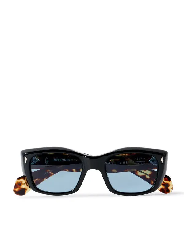 JACQUES MARIE MAGE Corniche Square-frame Sunglasses - Black