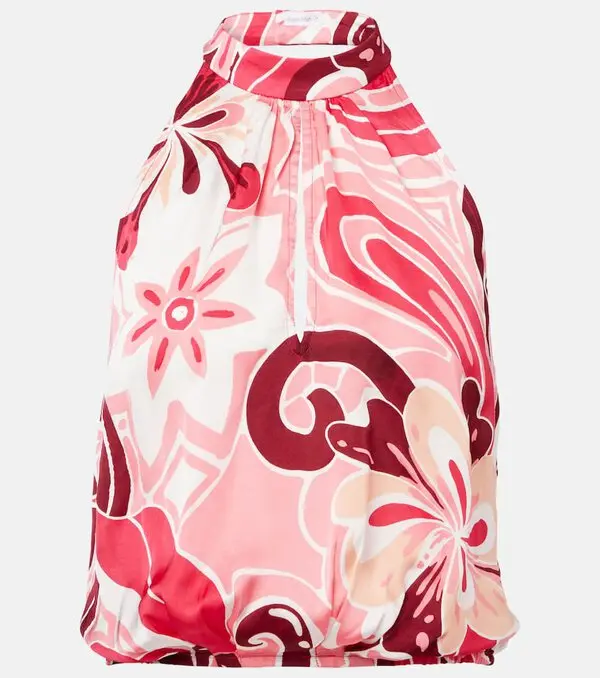 Poupette St Barth Clea Printed Halterneck Top