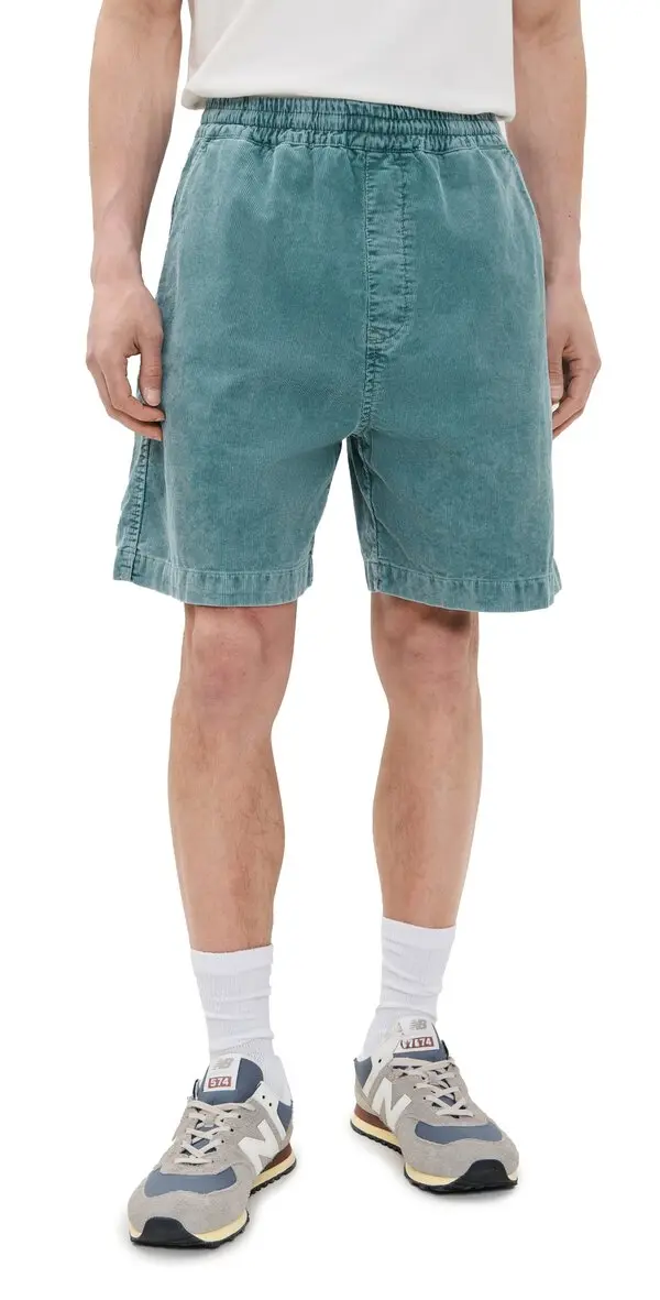 Carhartt Work In Progress Reynold Corduroy Shorts - Silver Pine (dusky Washed)