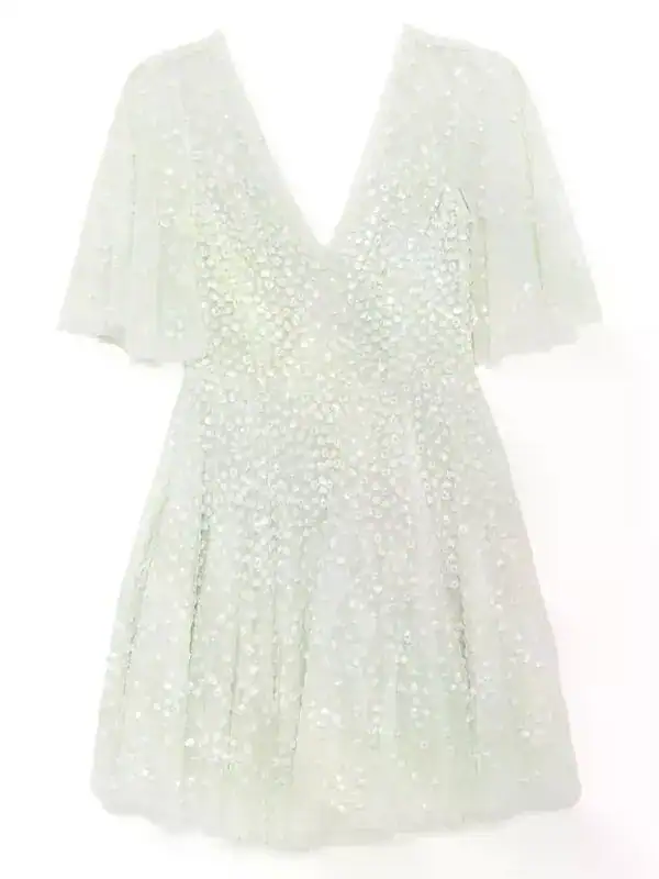 Needle & Thread Leila Dress In Green - 68% Off | Editorialist