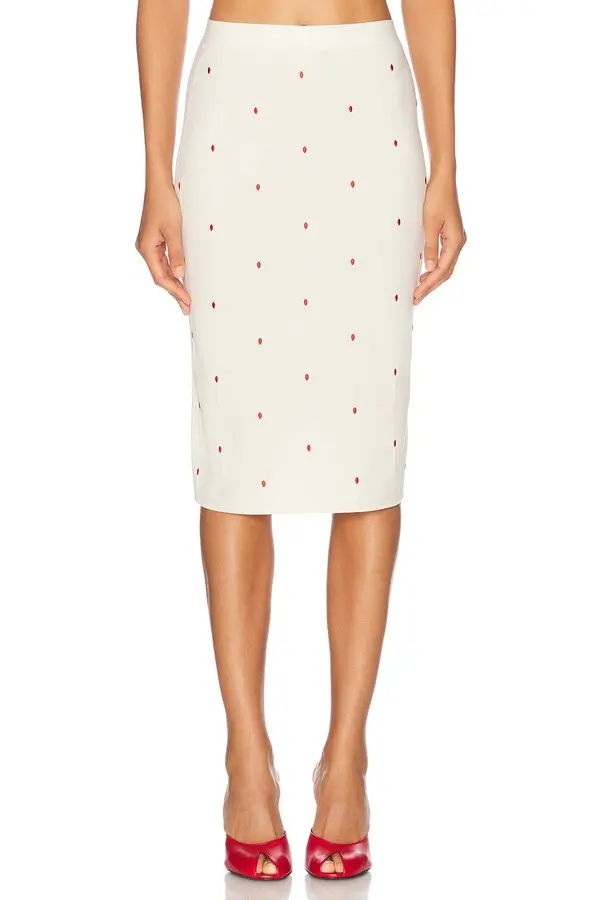 Bottega Veneta High Waisted Midi Skirt