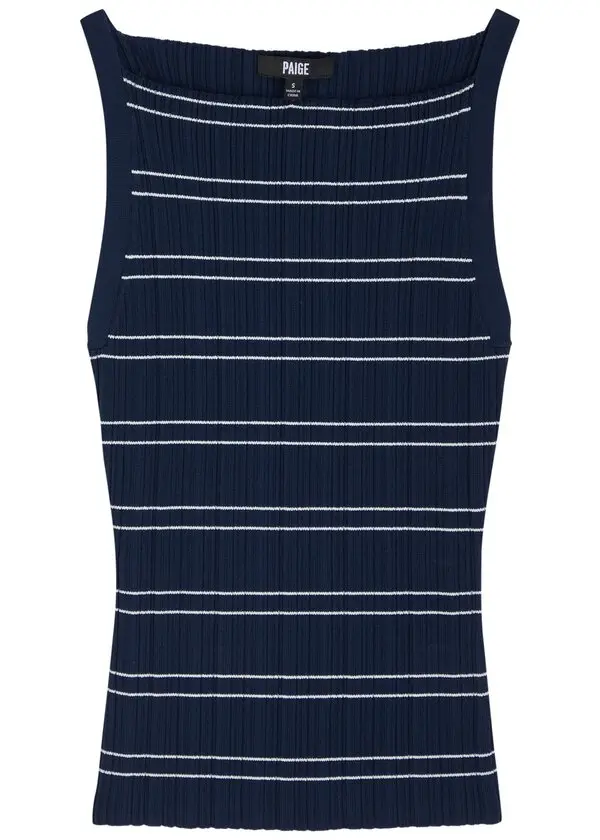 Paige Yuelia Striped Jersey Tank - Stripe
