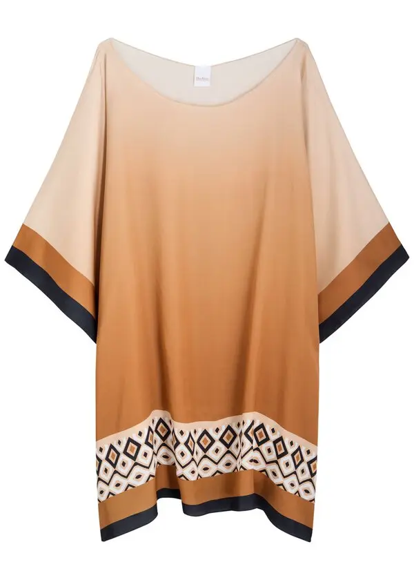 Max Mara Canzone Printed Satin Kaftan