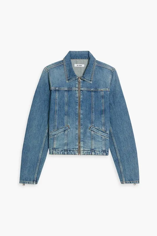 RE/DONE Slim Zip Denim Jacket