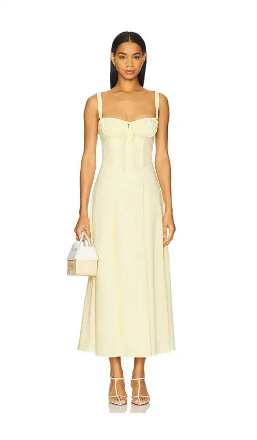Sndys Alessia Drop Waist Dress In Lemon - 6% Off | Editorialist