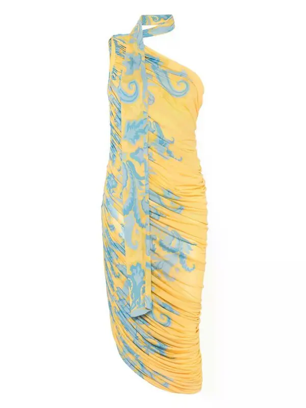 Etro Draped One-shoulder Maxi Dress