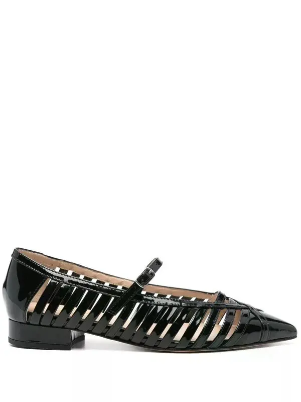 ANNA F. Cut-out Detail Ballet Flats - Black