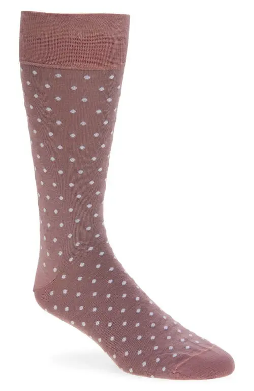 Paul Smith Jeremy Polka Dot Dress Socks - Mauve