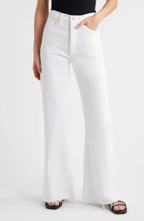 FRAME The Lax Frayed High-rise Flare Jeans