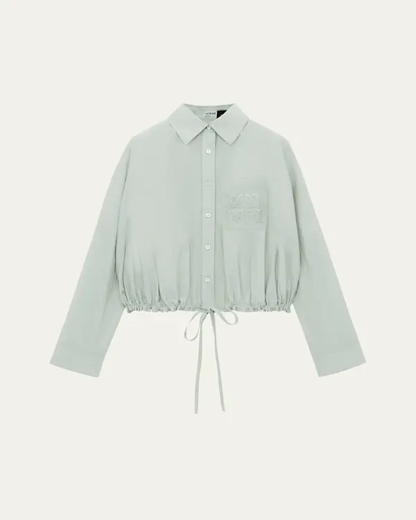 Loewe Drawstring Terry Anagram Blouson Blouse