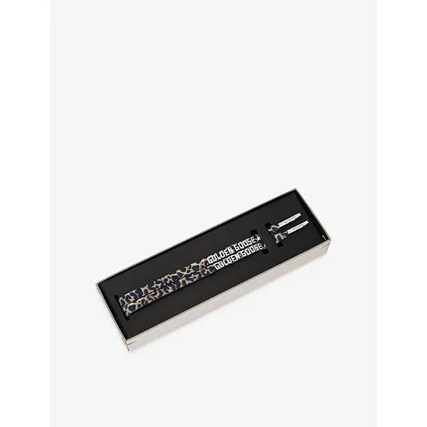 Golden Goose Branded Leopard-print Laces