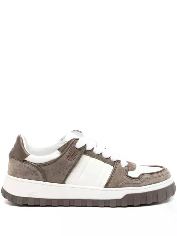 Ami Leather Sneakers - Brown