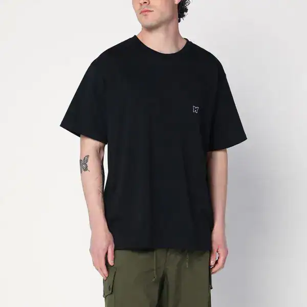 Needles T Shirt With Logo Patch - Black | Editorialist