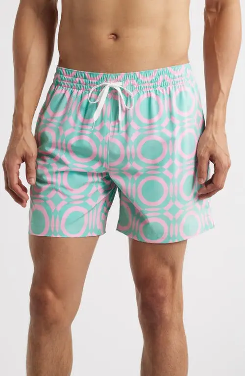 CHUBBIES Mosaics 5.5-inch Swim Trunks - Mint - Pattern Based