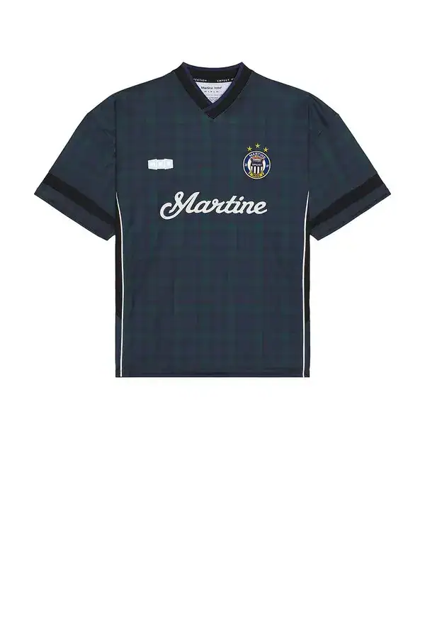 Martine Rose Football Shirt In Black Tartan 40% Off Editorialist