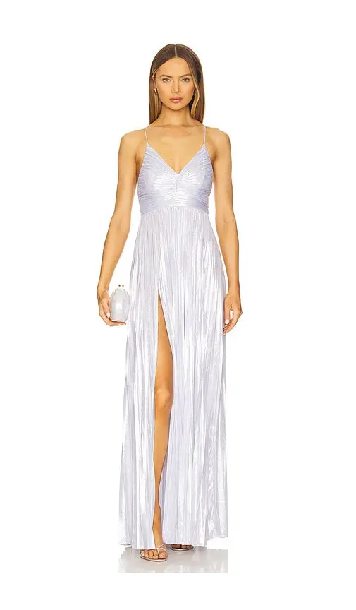 Retrofete Carolina Metallic Dress - Metallic Cloud