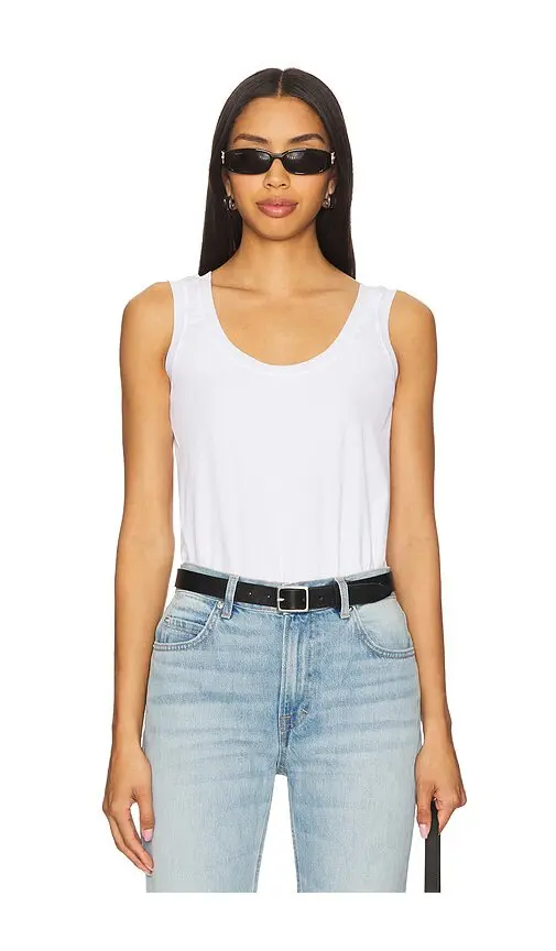 Commando Essential Cotton Tank Bodysuit - White