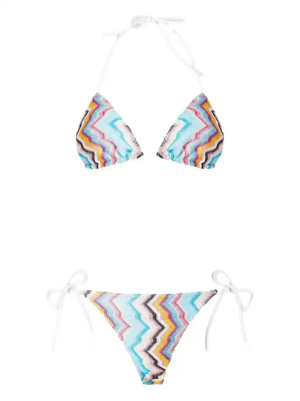 Missoni Zigzag-pattern Bikini - Blue