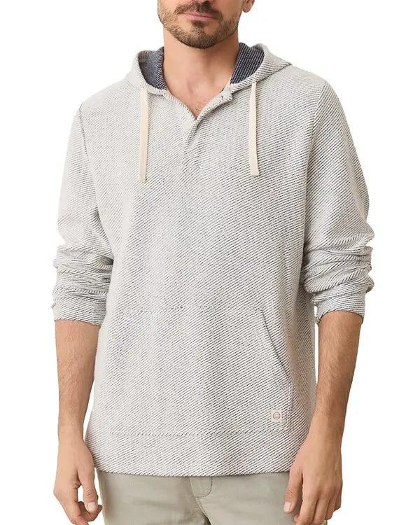 Marine Layer Portola Beach Hoodie - White/navy