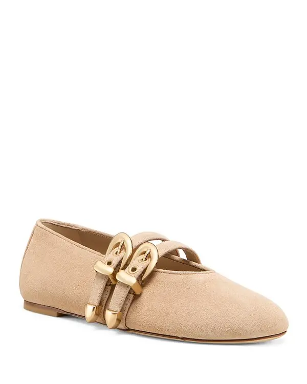 STUART WEITZMAN Maven Mary Jane Flats - Adobe