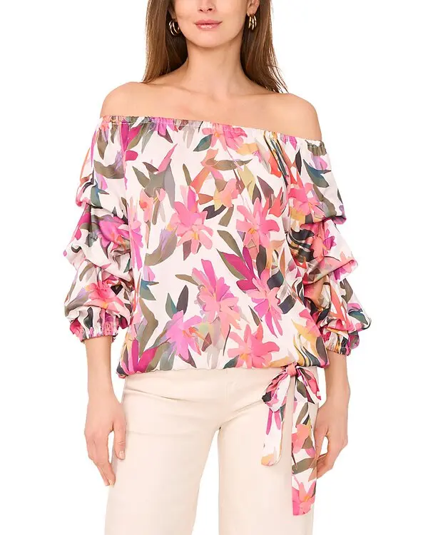 Vince Camuto Off-shoulder Balloon Sleeve Top - New Ivory