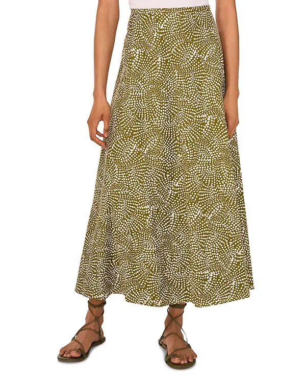 1.State A-line Maxi Skirt - Avocado Green