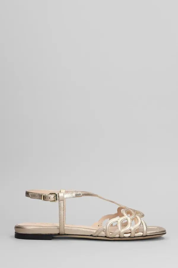 EVALUNA Leather Flats - Brown