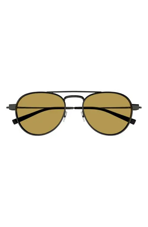 Saint Laurent 54mm Aviator Sunglasses - Ruthenium