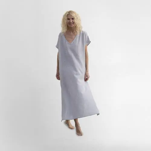 LOOM.IST Sile Classic Caftan - Grey Stripe