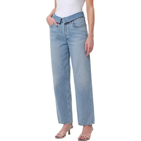 AGOLDE Echo Foldover Waist Jeans