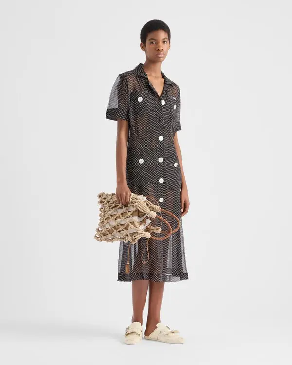 Prada Noué Medium Macramé Bag