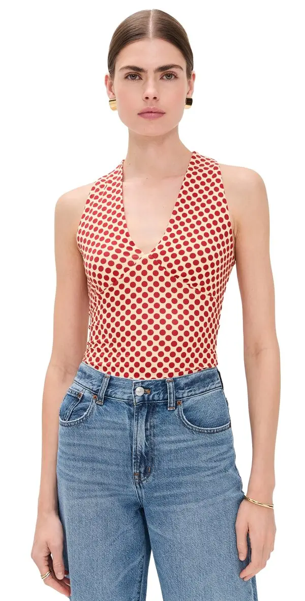 REFORMATION Bowie Knit Top - Pamplona Dot