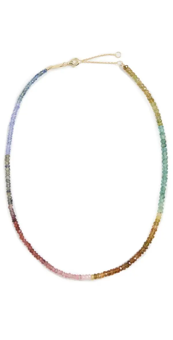 Shashi Aisha Gemstone Necklace - Muted Rainbow