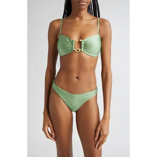 Zimmermann Rhiannon Knot Hardware Bandeau Two-piece Swimsuit