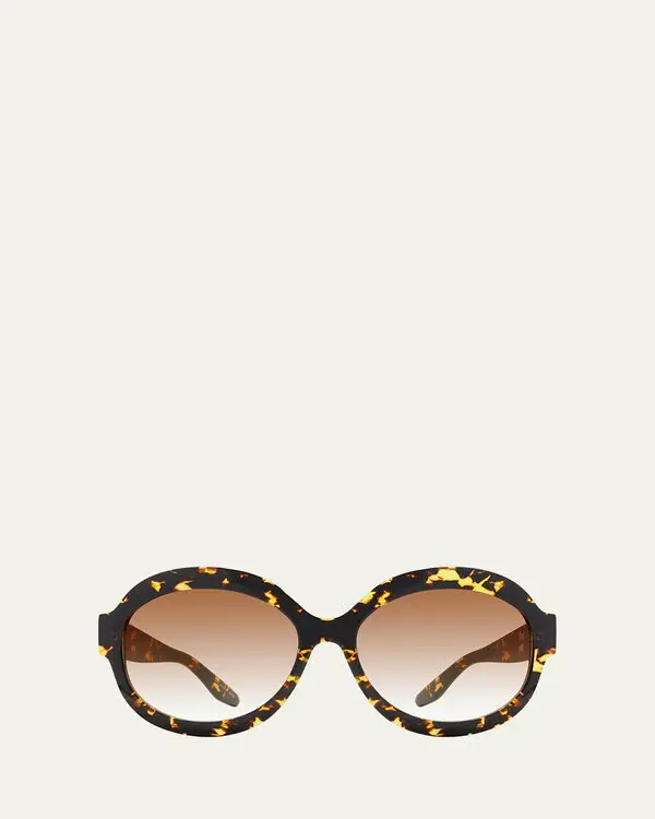 Barton Perreira Orleandra Round Sunglasses - Tortoise