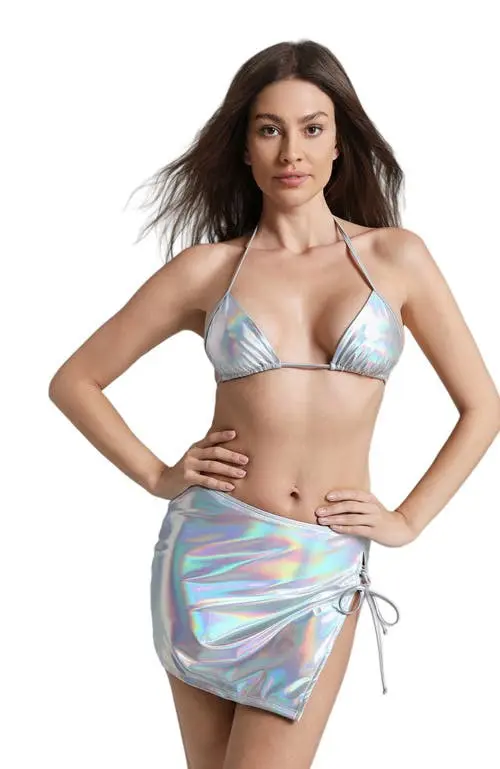 LECHERY® Lustrous Side-tie Mini Skirt