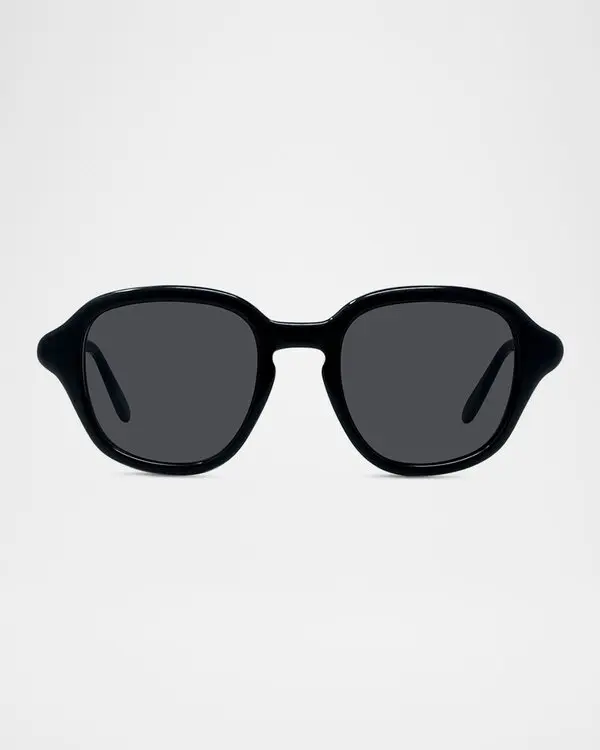 Loewe Slim Square Sunglasses - Shiny Blacksmoke