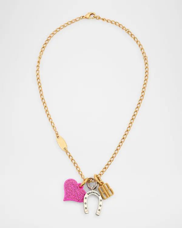 Balenciaga Carousel Horseshoe Charm Necklace - 5559 Multicolor